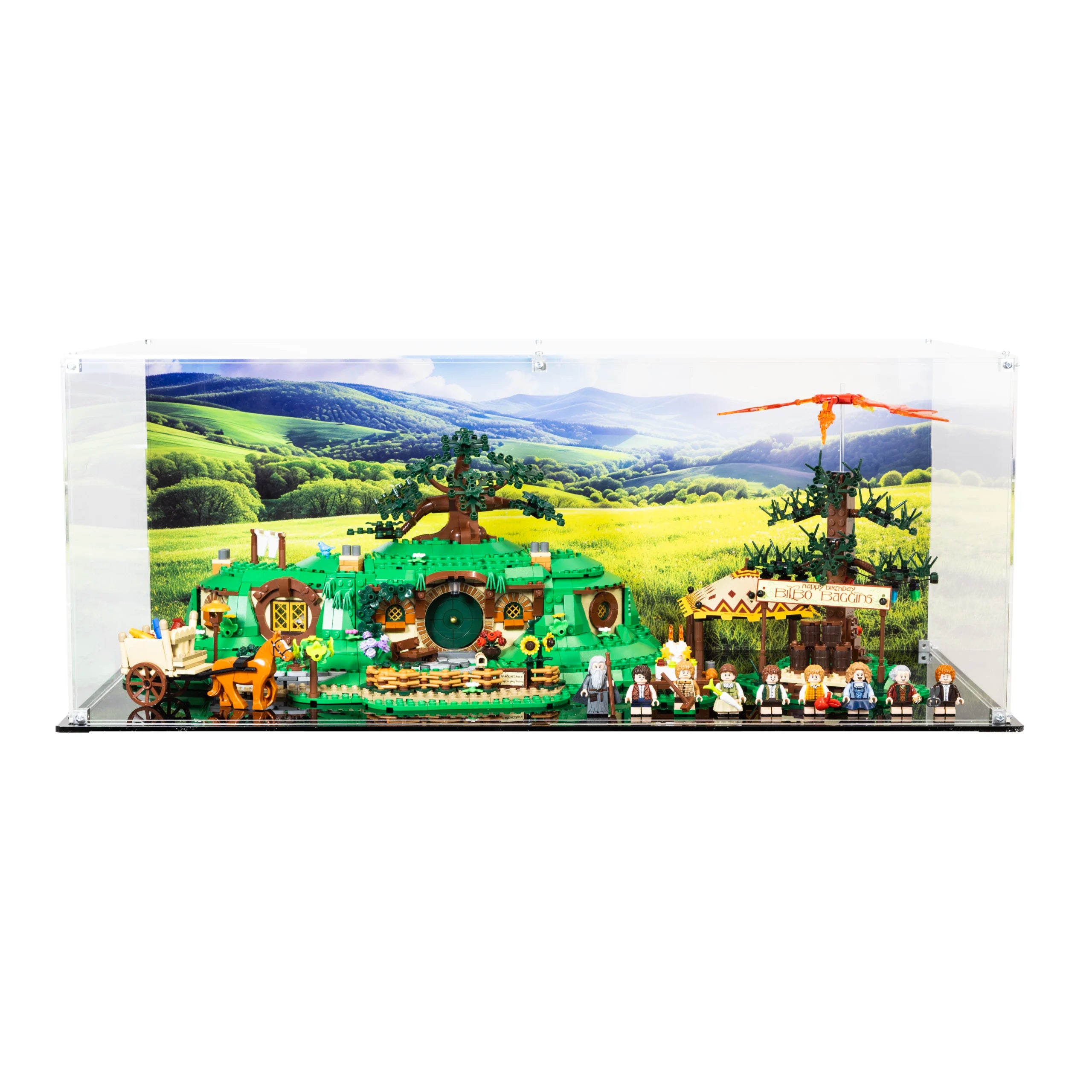 Premium Acrylic Display Case for LEGO LOTR: The Shire 10354 – Laser Frame