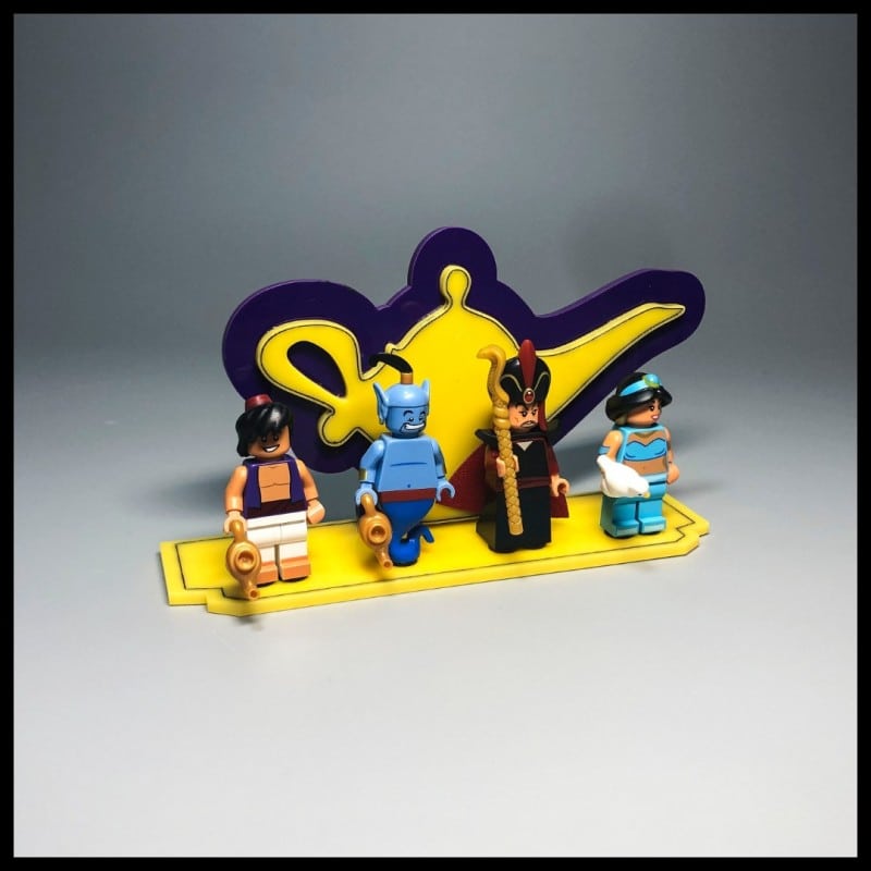 Acrylic Display Stand For LEGO Aladdin Minifigures – Laser Frame