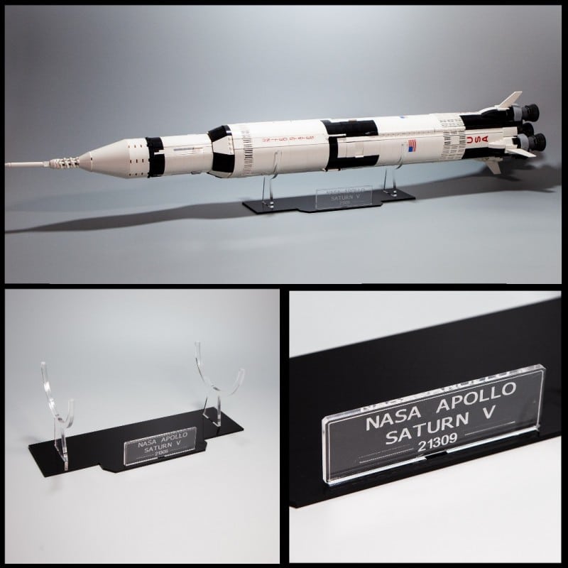 Acrylic Display Stand For LEGO Apollo Saturn V – Laser Frame