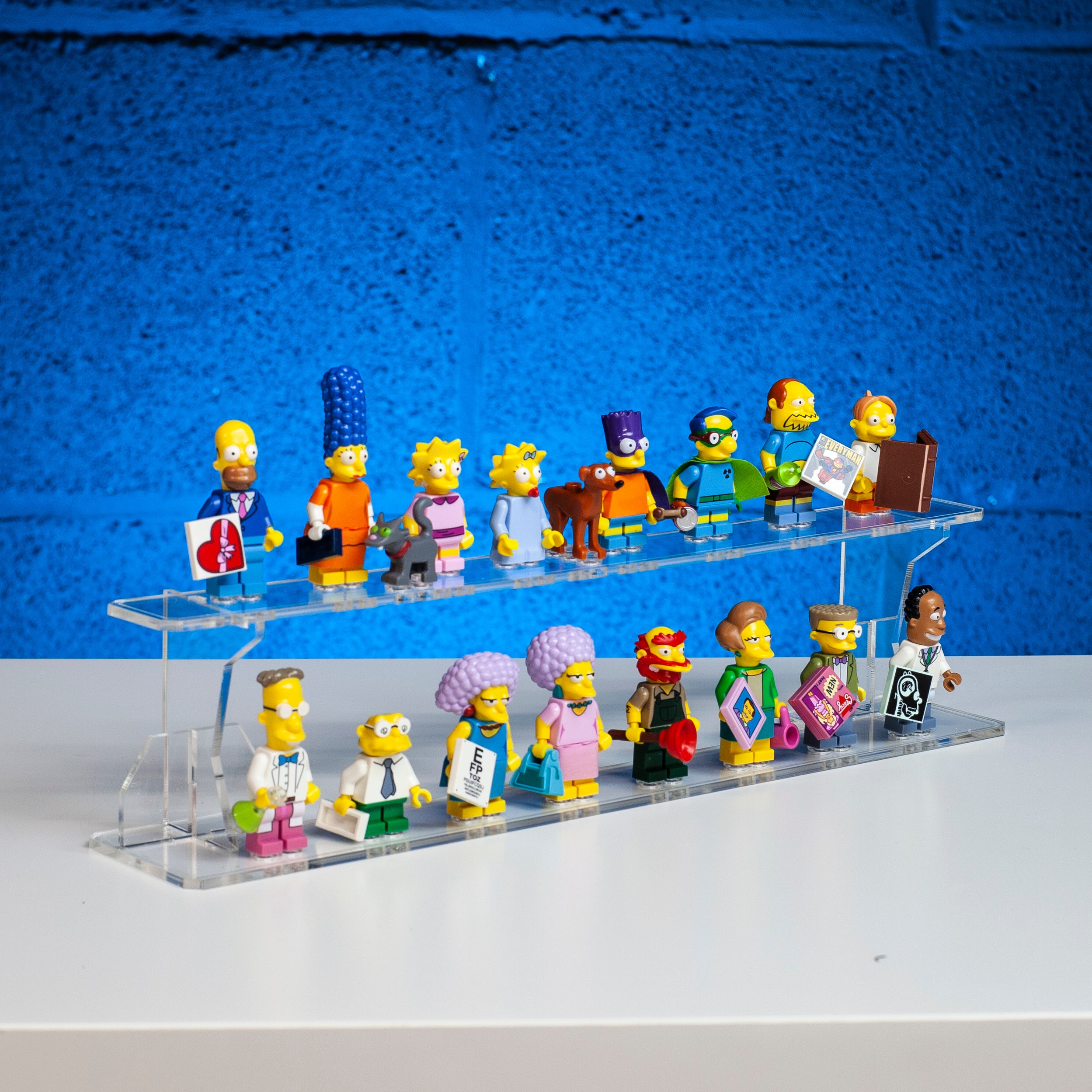 Acrylic Minifigure Display stand for LEGO CMF Simpsons Series 2 – Laser Frame