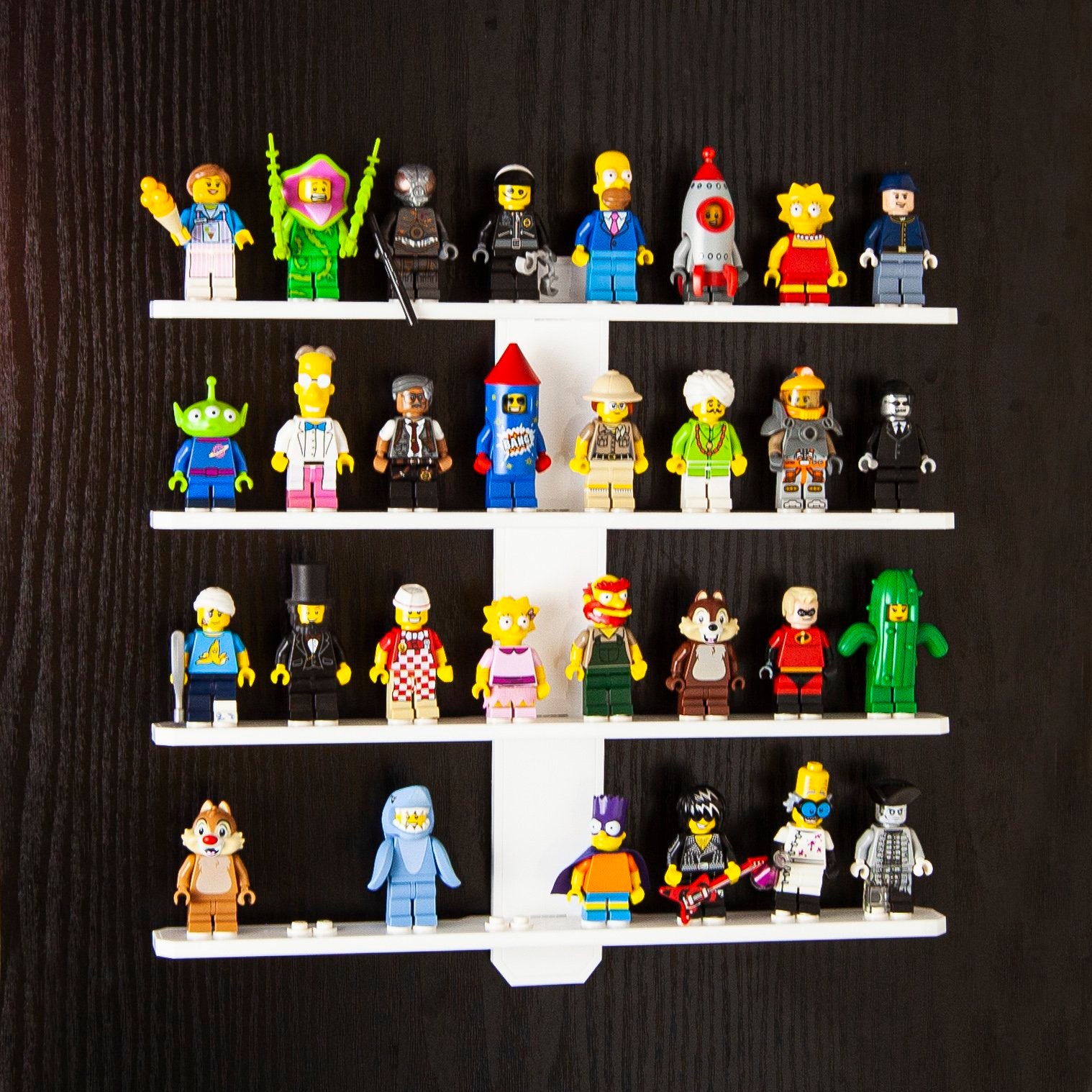 Wall mounted Acrylic Minifigure Stands – Laser Frame