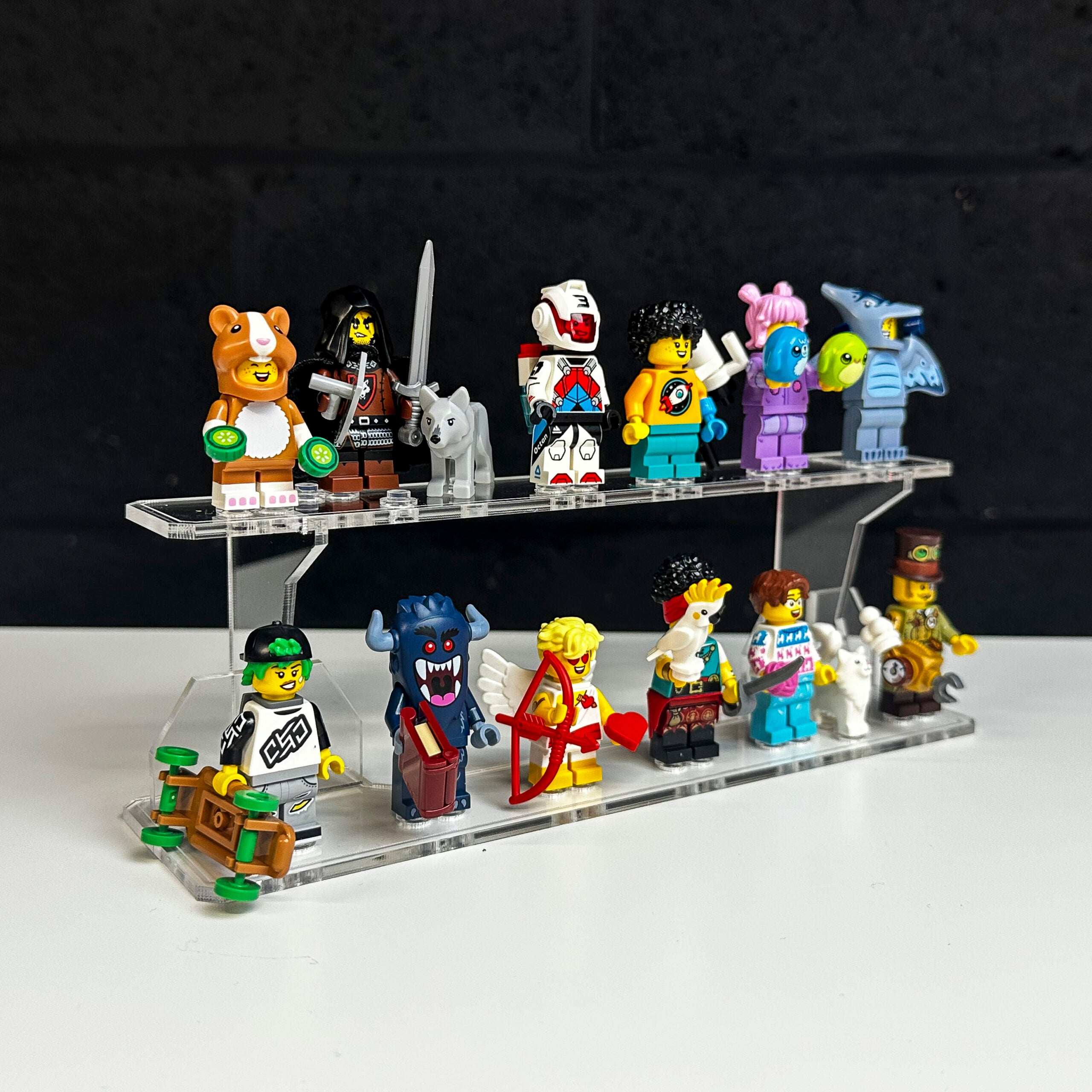 Acrylic Minifigure Display stand for LEGO CMF Series 27 – Laser Frame