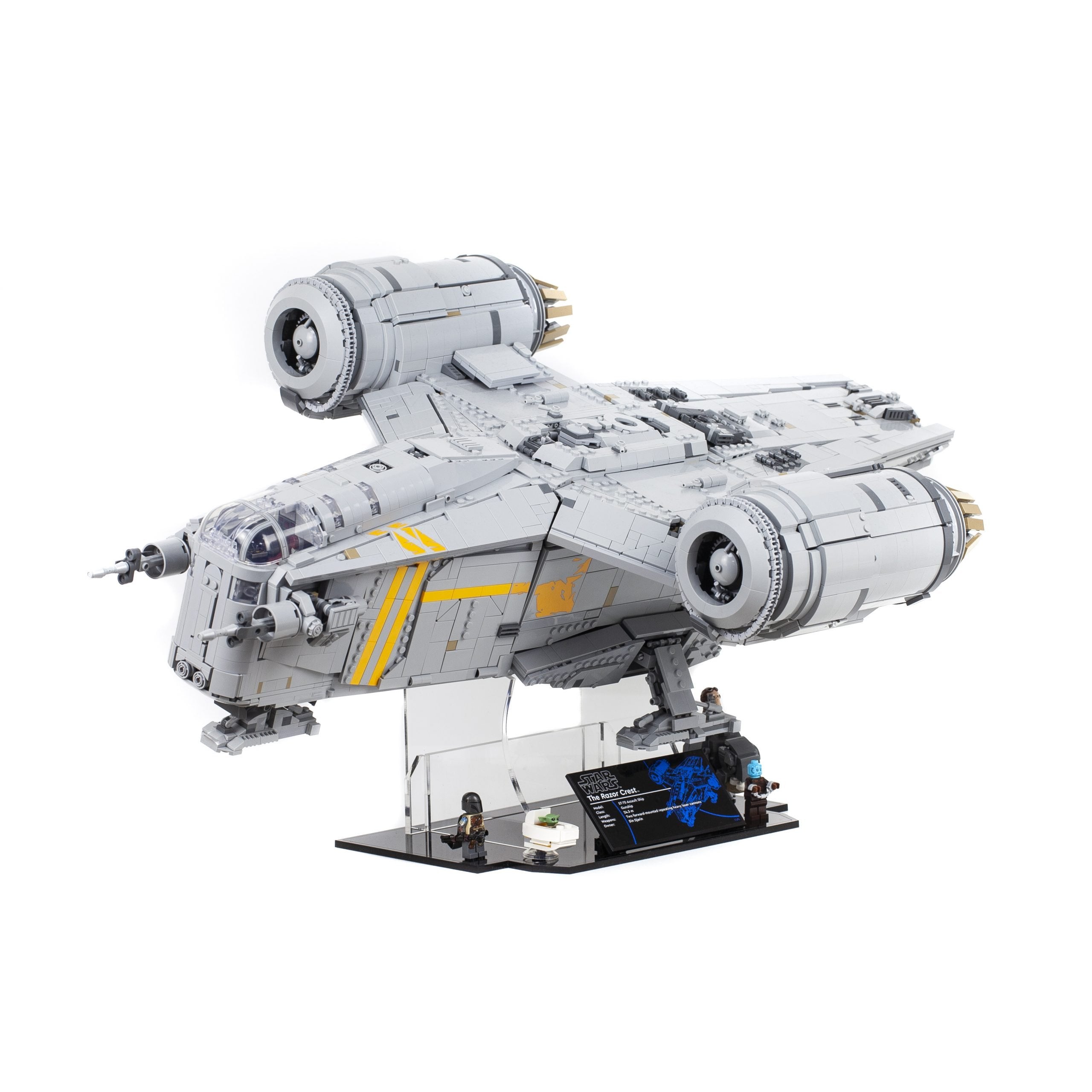 Acrylic Display Stand for LEGO UCS The Razor Crest™ 75331 – Laser Frame