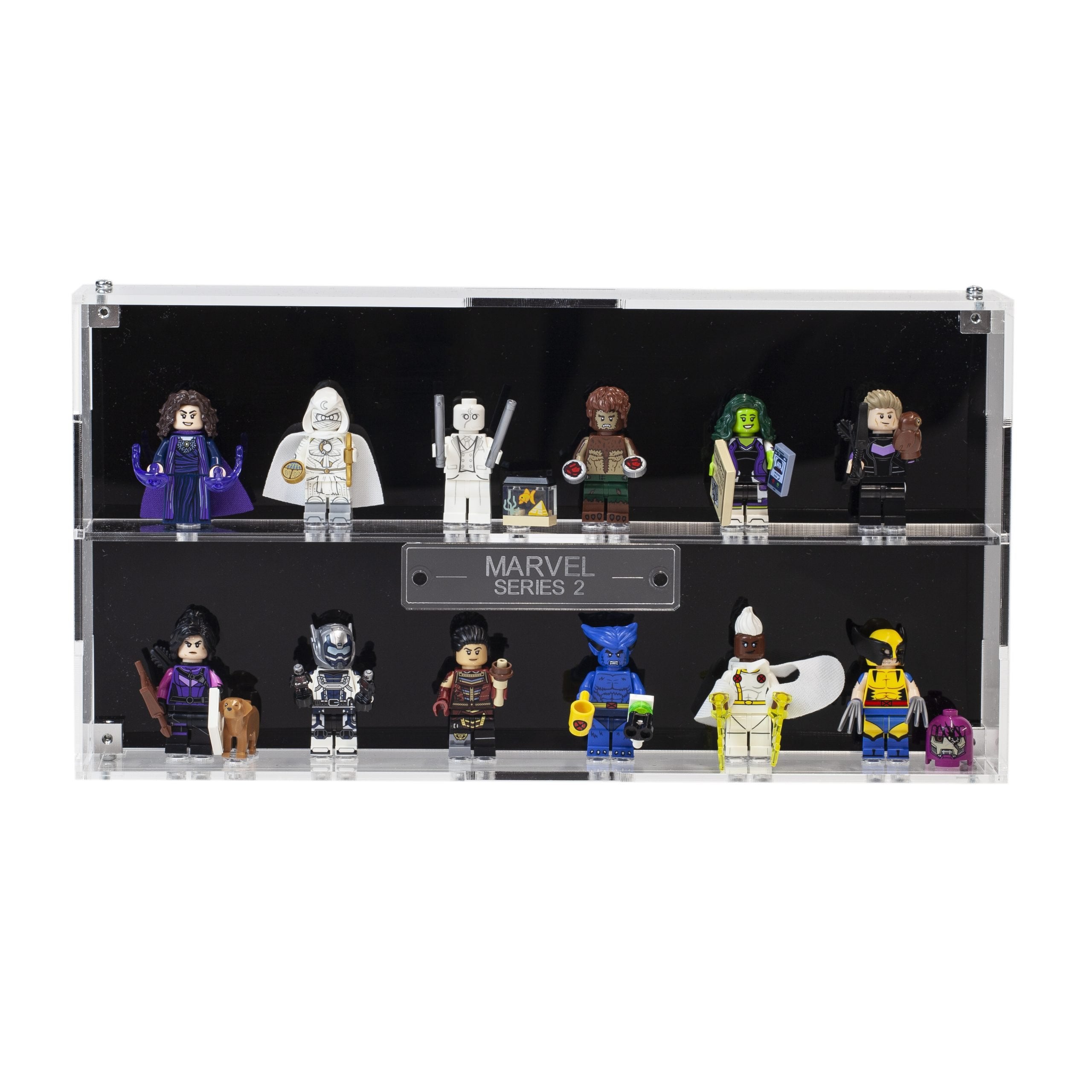 Acrylic Display Case for LEGO Minifigures Marvel Series 2 – Laser Frame