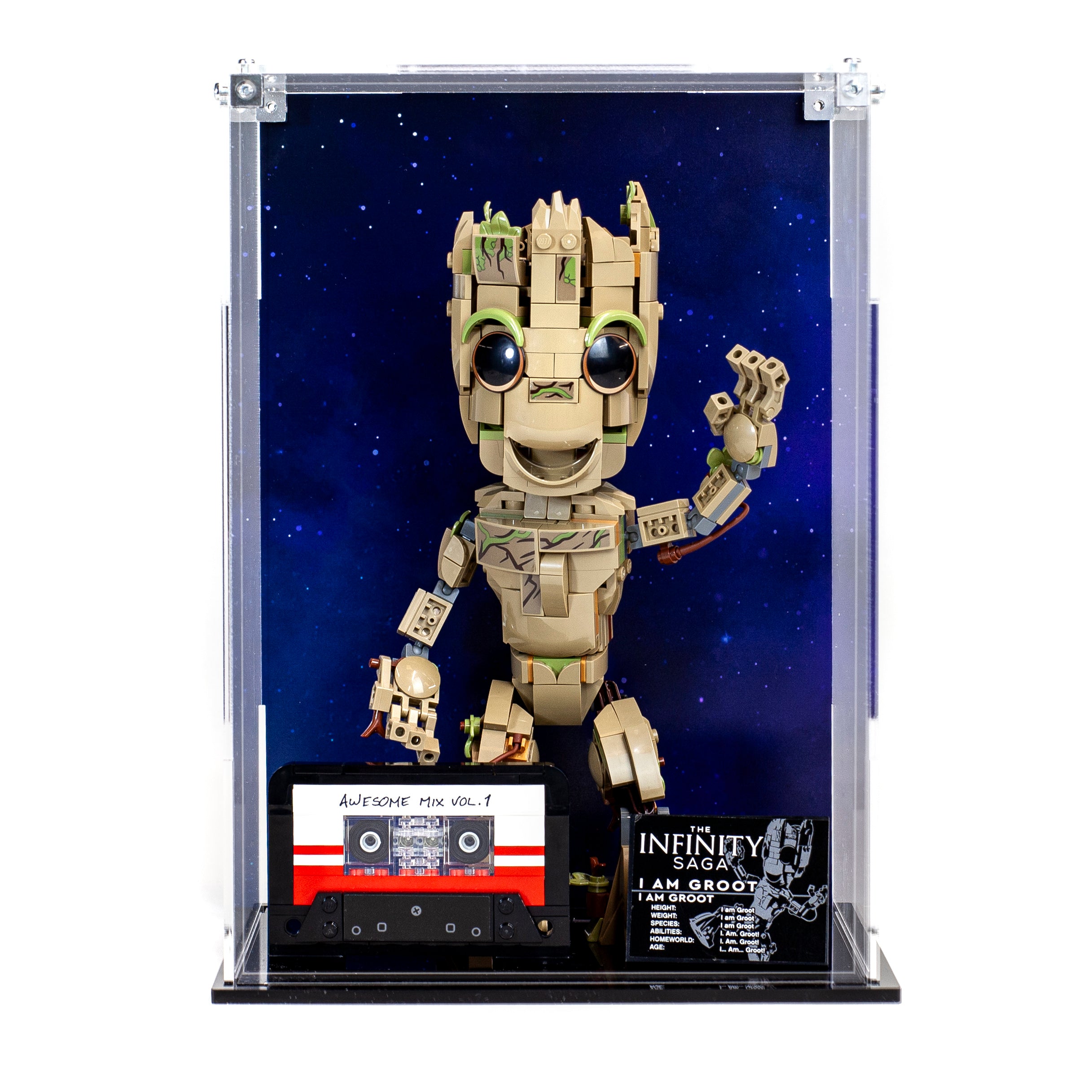 Acrylic Display Case for the LEGO® MARVEL I am Groot 76217 – Laser Frame