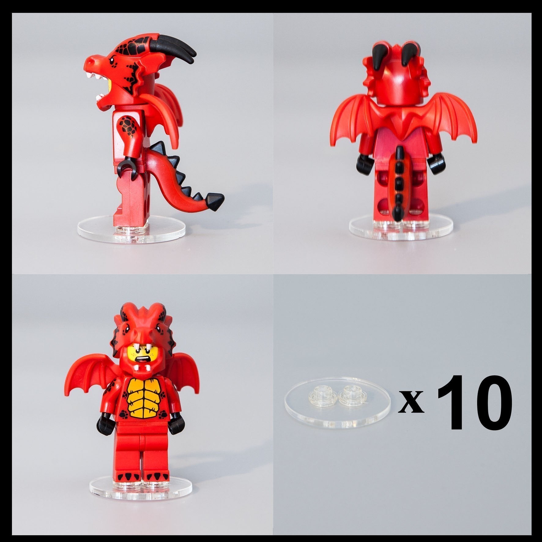 Clear Acrylic Minifigure Base Stands (Packs Of 10) – Laser Frame